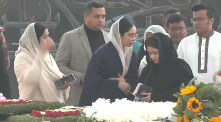 Zaima Rahman, family members visit Khaleda Zia's grave